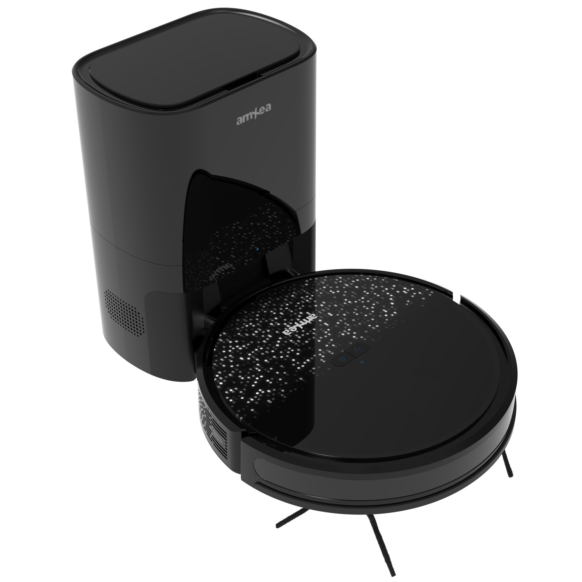 Aspirator robot amXea G1RM Negru-Gri, colector de praf automat extern 2 ...