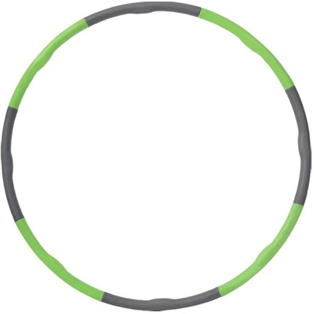 Cerc fitness Hula Hoop, Ronyes®, demontabil, 1kg, gri/verde, 95 cm ...