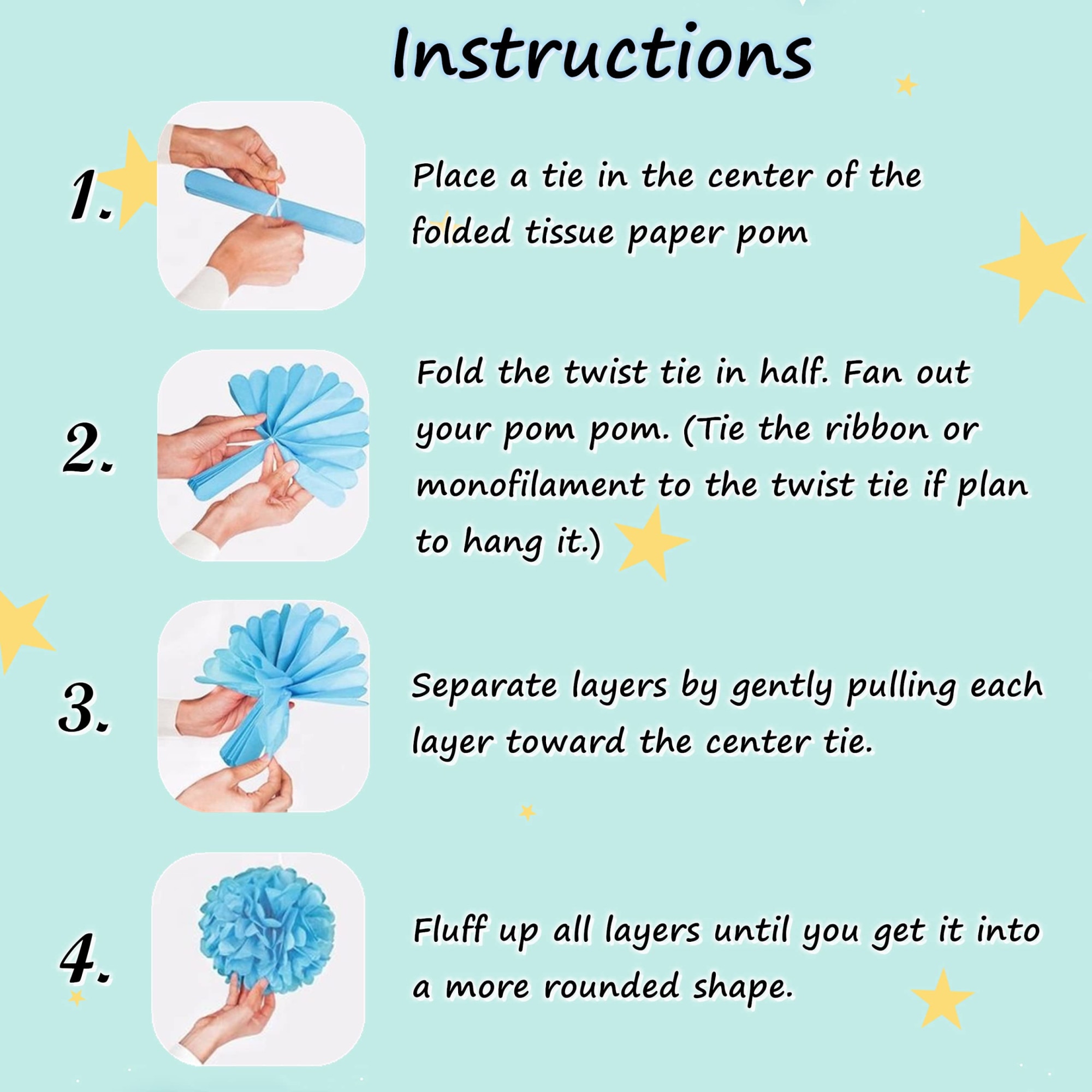 Decoratiuni pentru petreceri, Hartie, Cu model, Albastru deschis/inchis ...