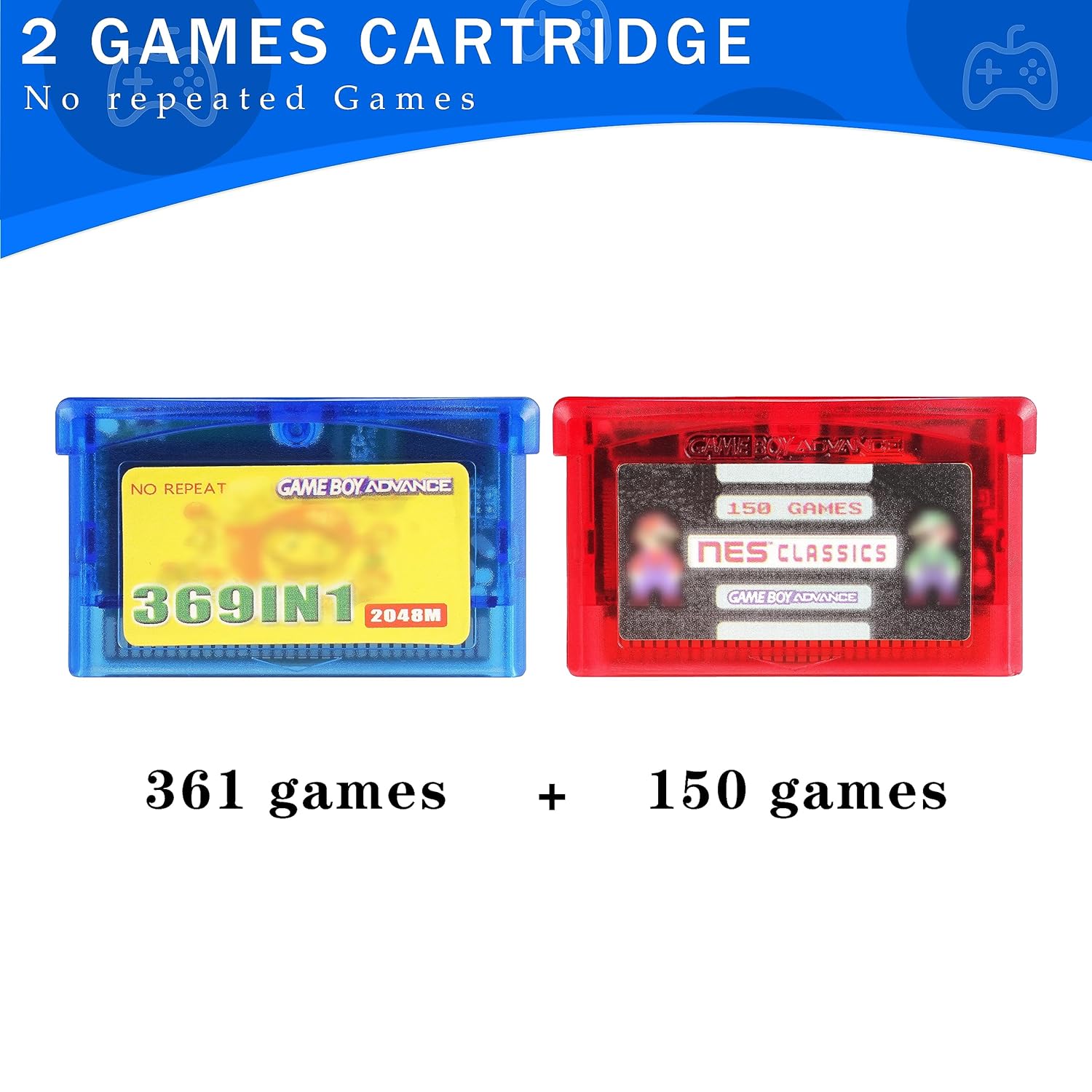 Set 2 de cartus de joc, inclusiv card de jocuri 369 in 1 si 150 de ...