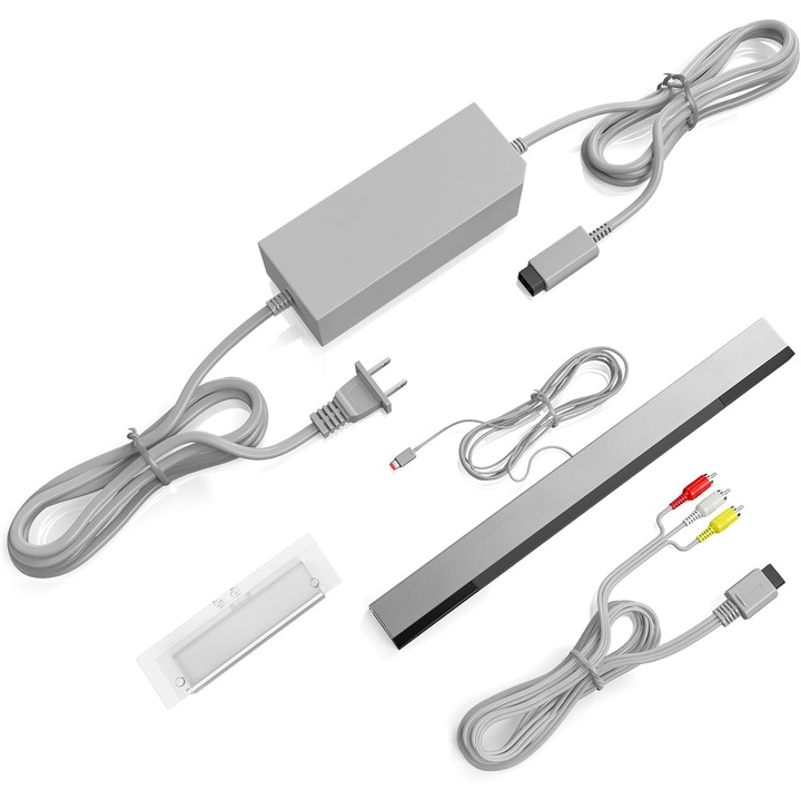 Set de accesorii Wii, Nintendo Wii Sensor Bar, Suport Plastic, Cablu AV ...