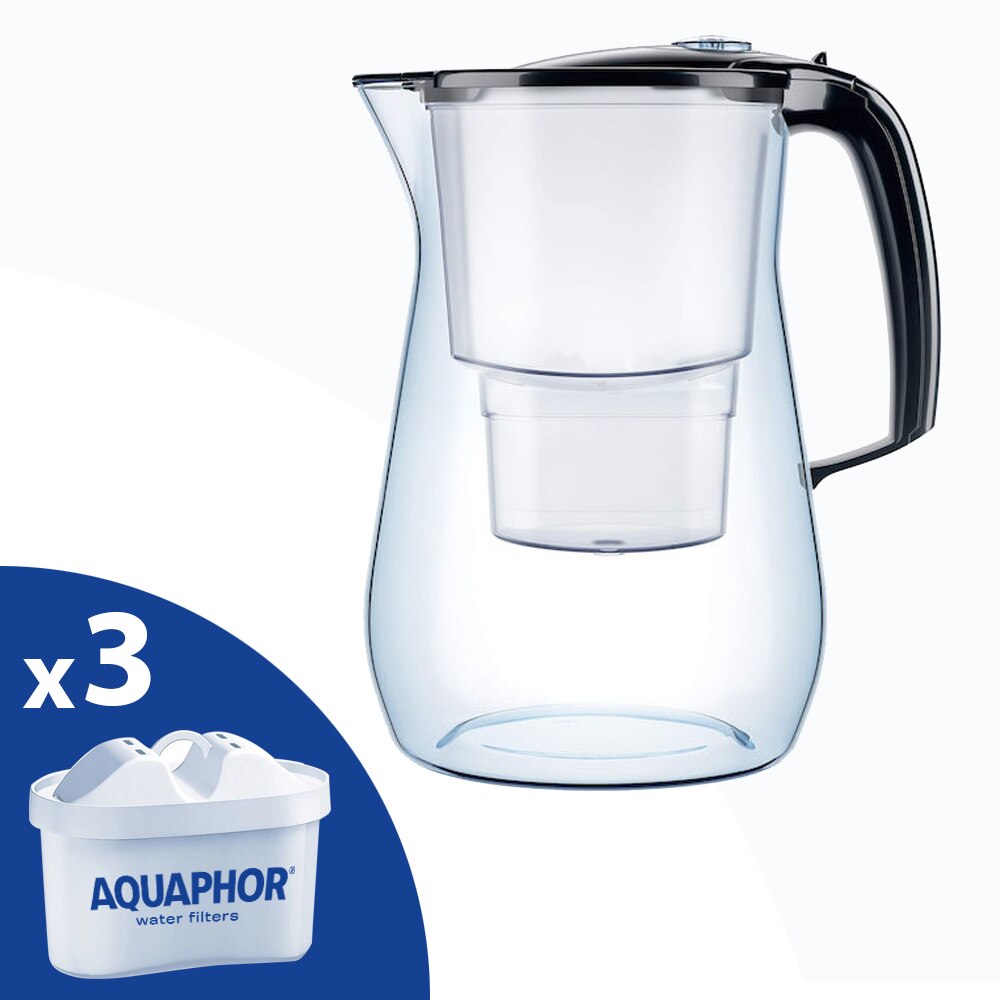 Set cana cu 3 filtre, Aquaphor, Plastic, Carbune activ, 4200 ml ...