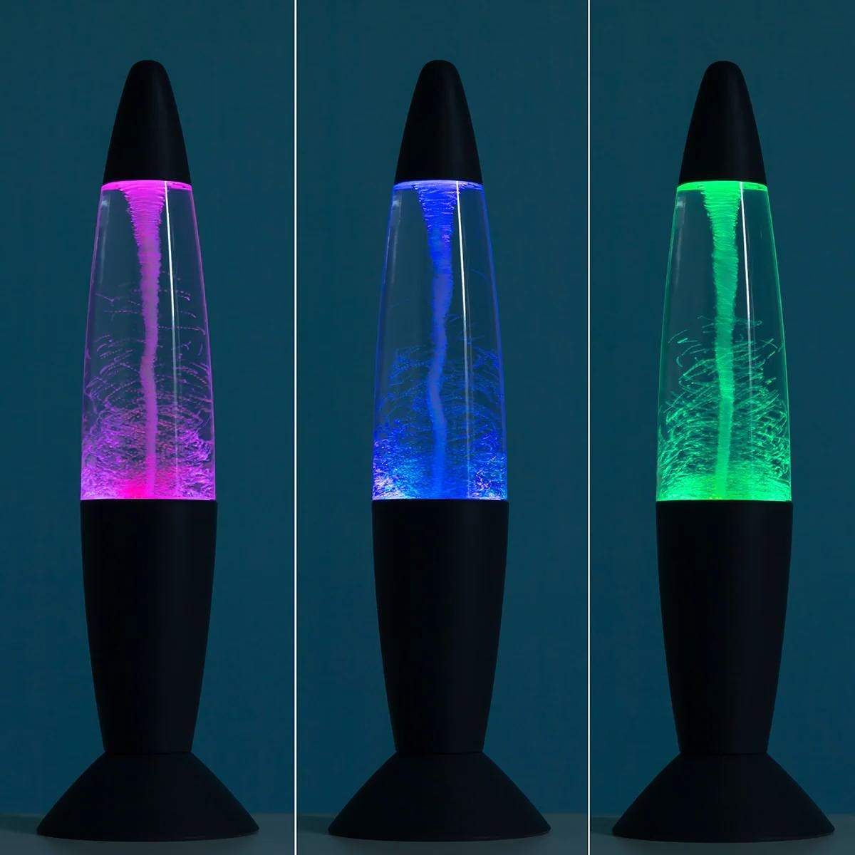 Lampa decorativa cu lava, portabila, tip vartej 3D, lumina LED ...