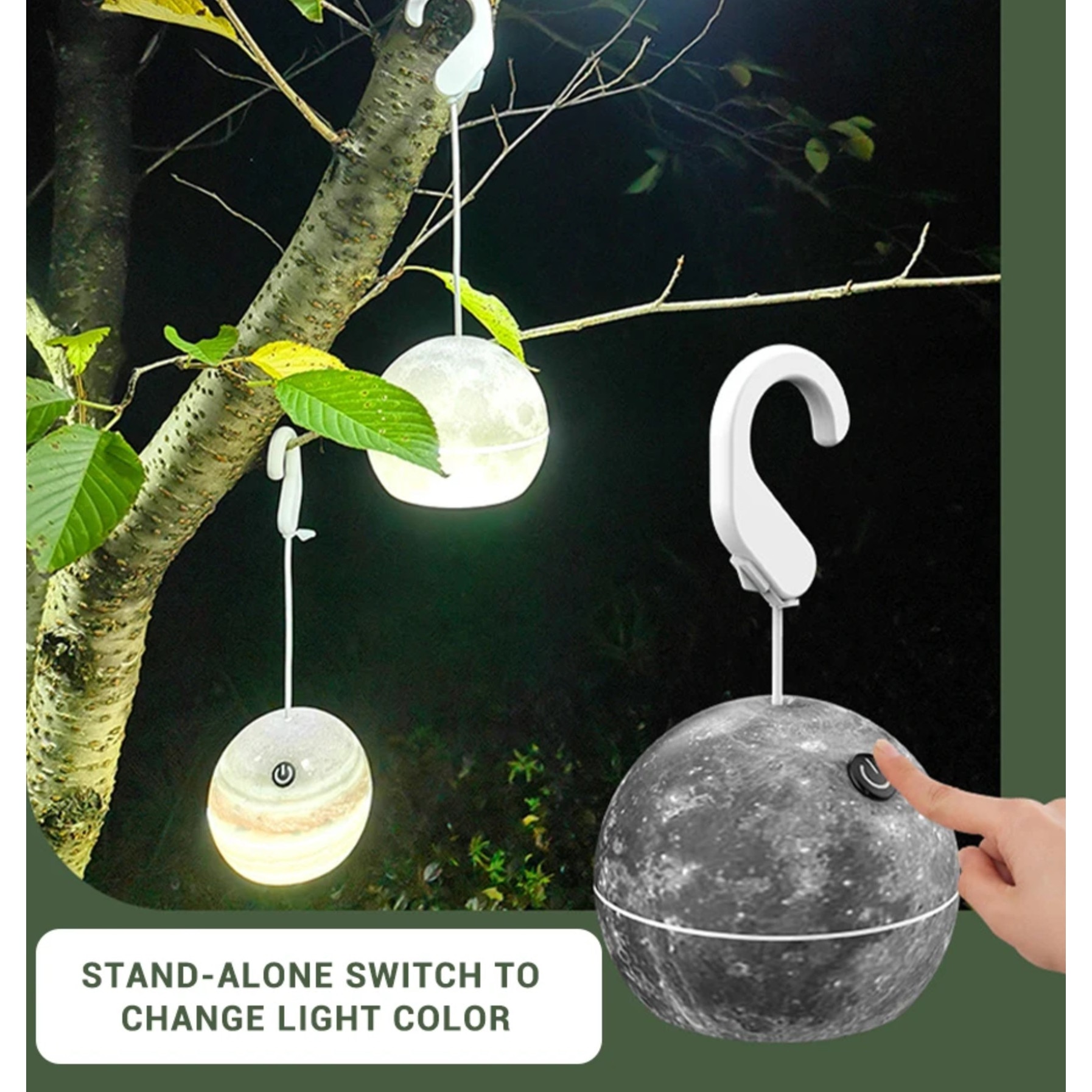 Lampa de veghe portabila, lanterna, Creative Planet Light Jupiter - eMAG.ro