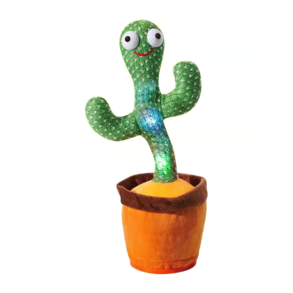 Jucarie Interactiva Cactus Dansator ATT®, cu Acumulator si Cablu USB ...