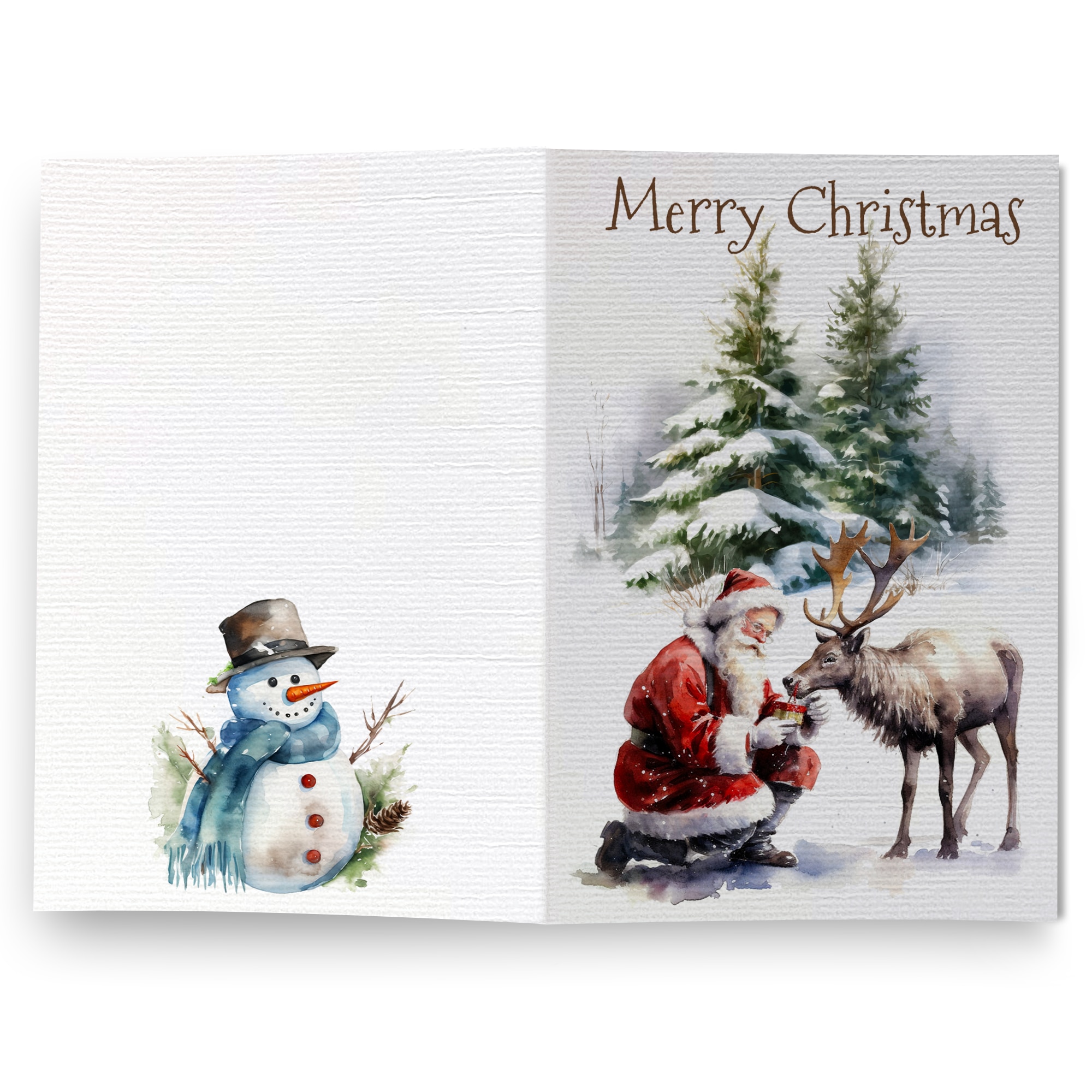 Felicitare pliata Craciun 10x15 cm cu plic verde inclus, carton ...