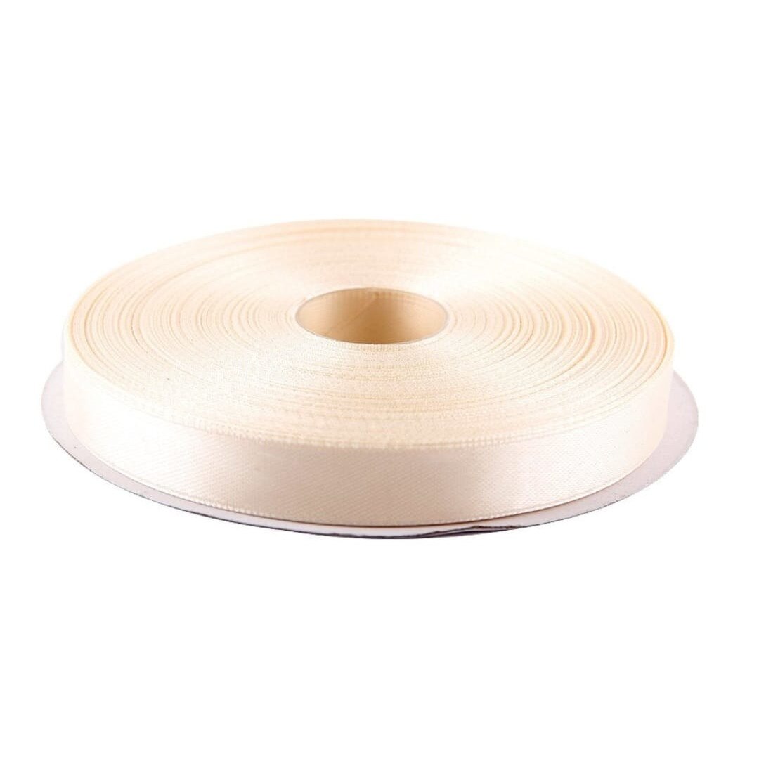 Panglica saten, set 5 buc, 1 cm latime, culoare ivory, rola 22 m - eMAG.ro