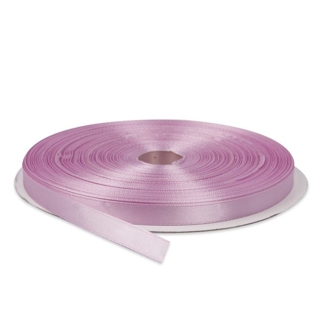 Panglica saten, set 5 buc, 1 cm latime, culoare lila, rola 22 m - eMAG.ro