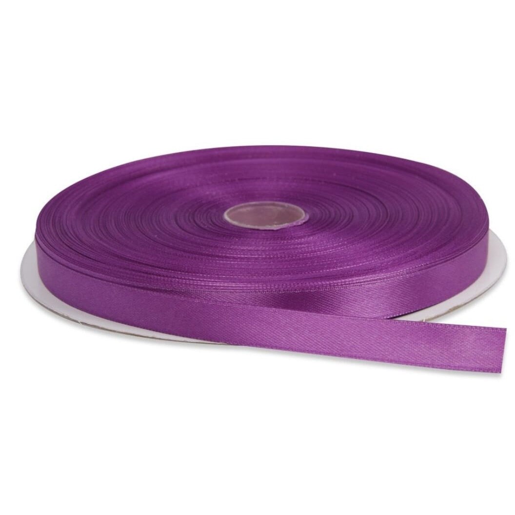 Panglica saten, set 5 buc, 1 cm latime, culoare mov, rola 22 m - eMAG.ro