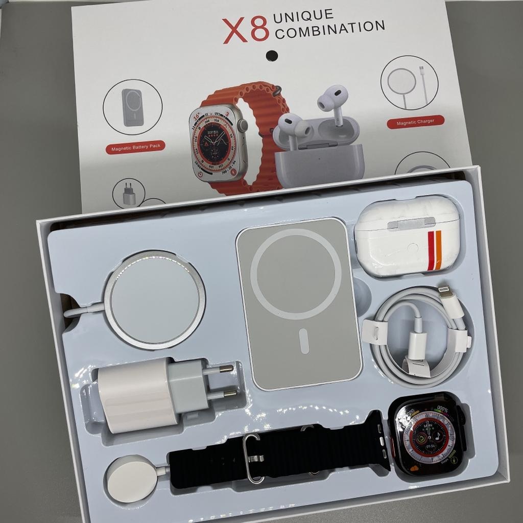 Set Ceas Smartwatch X8 Unique Combination, sport Bluetooth, Magnetic ...