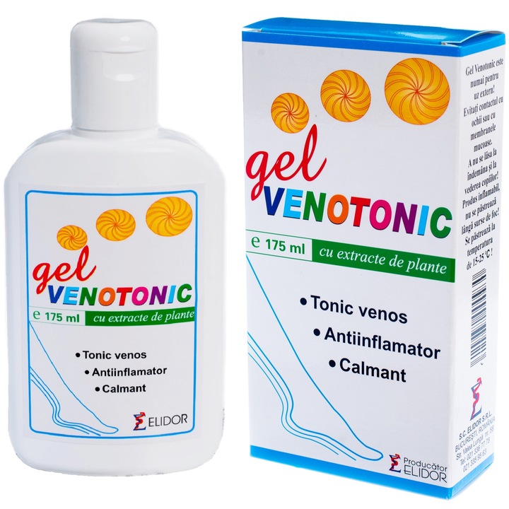 Gel VenoTonic cu extract din 5plante, pentru varice, edeme ...