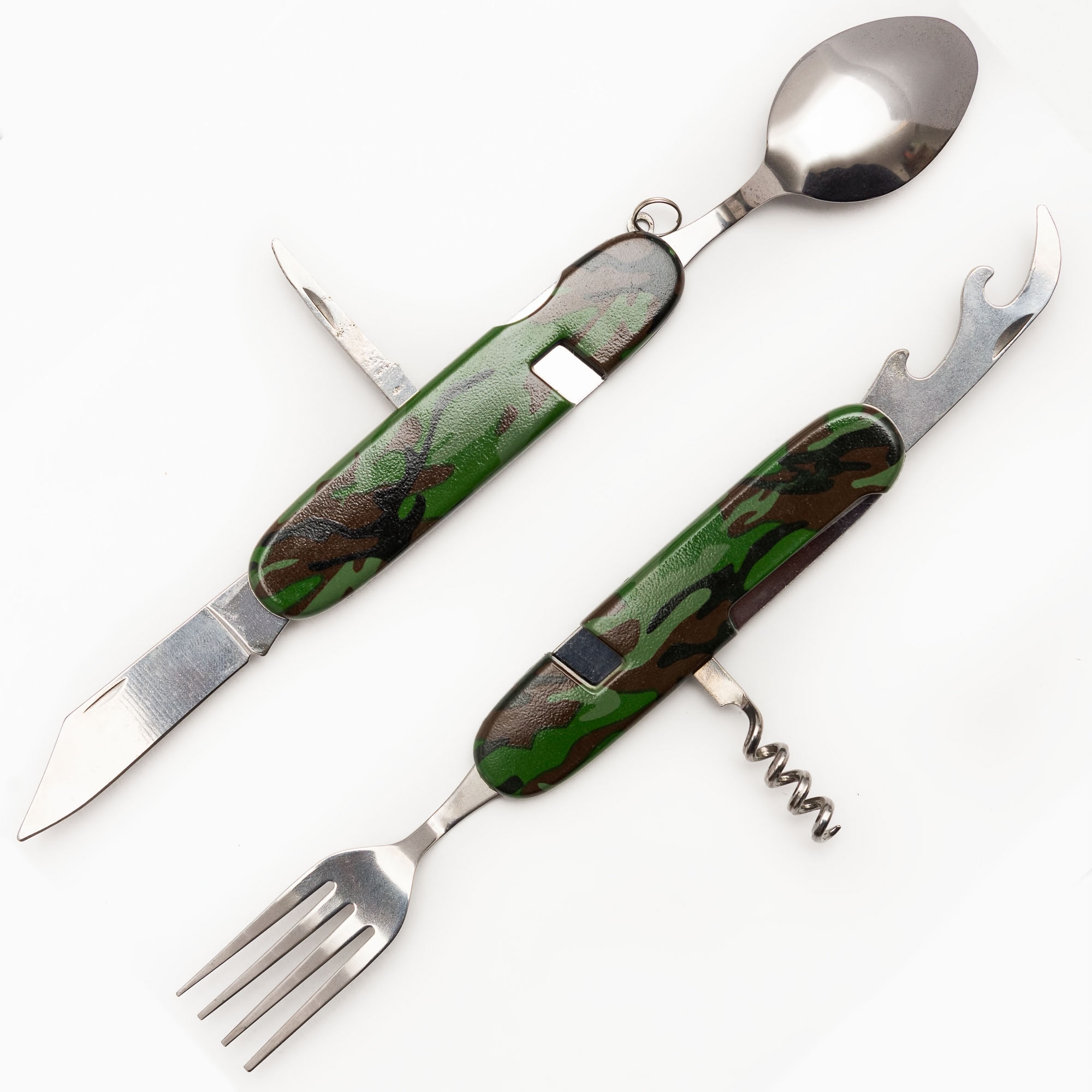 Briceag lingura si furculita, multifunctional, camuflaj - eMAG.ro