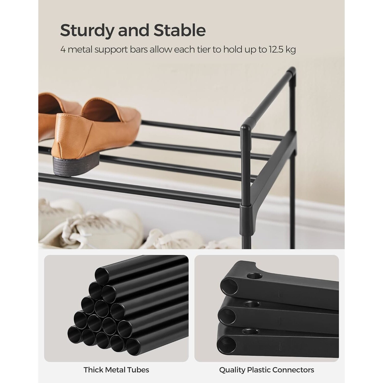 Pantofar din Metal cu 3 Rafturi Ideal pentru Incaltaminte, Economic ...