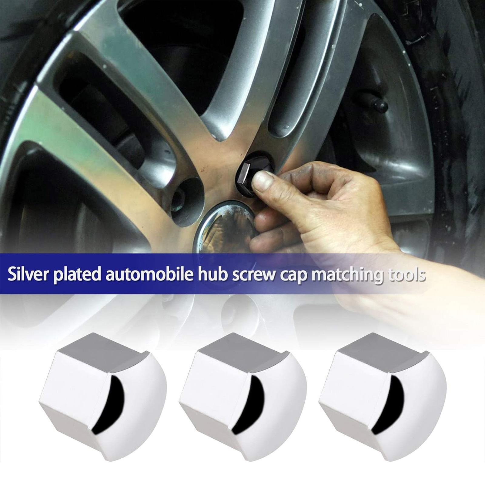 Capace prezoane, NUODWELL, 20 bucati, cu capac de supapa si clema, 17mm, hexagonal, usor de ...