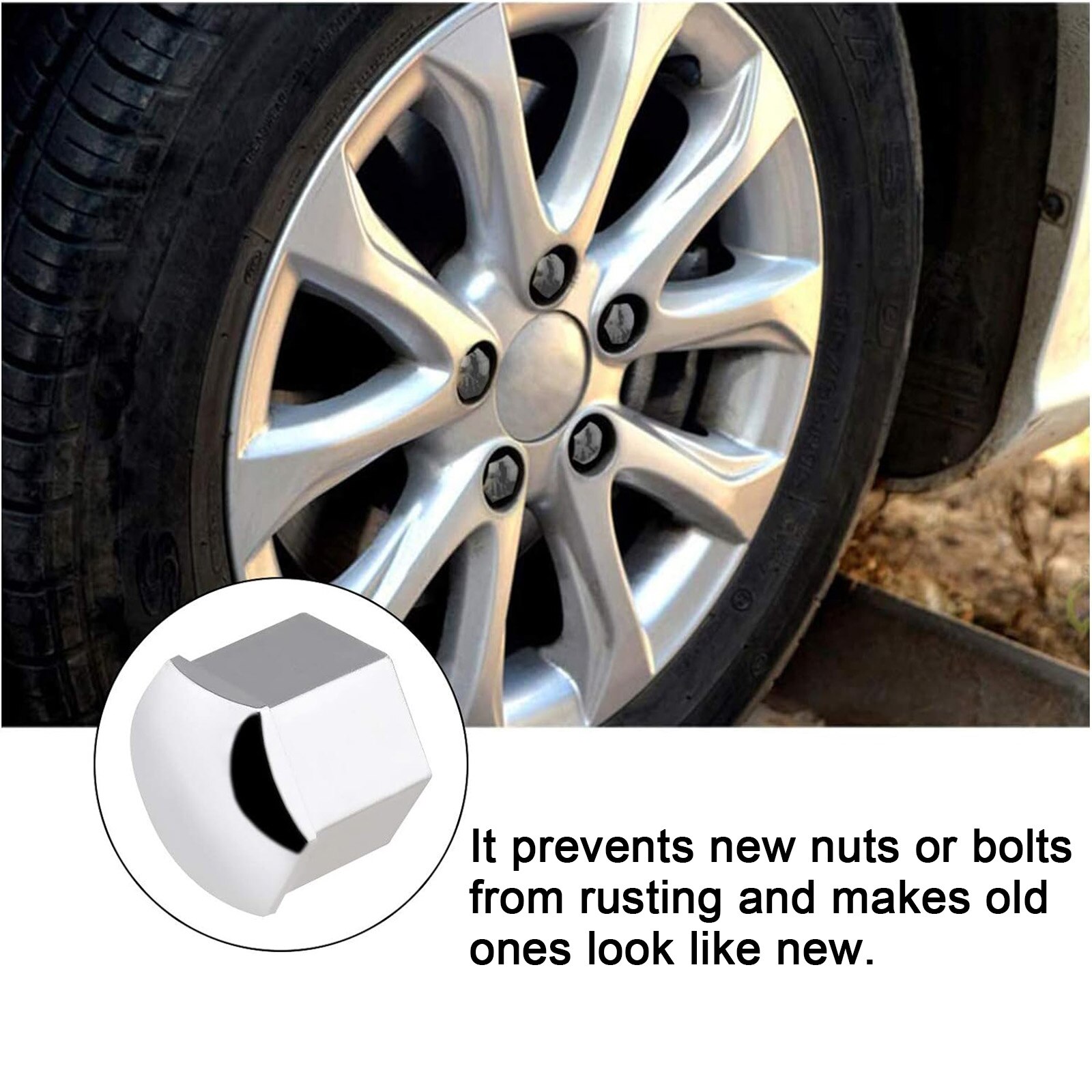 Capace prezoane, NUODWELL, 20 bucati, cu capac de supapa si clema, 17mm ...