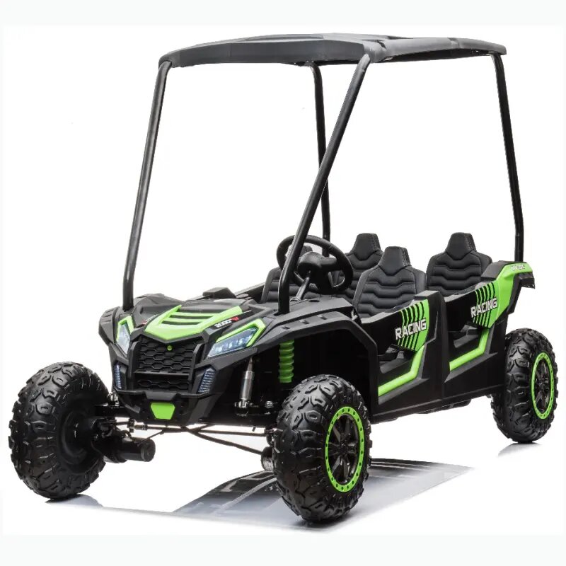 UTV electric pentru 4 copii, Kinderauto Racing 4x 150W 24V 14Ah, verde ...