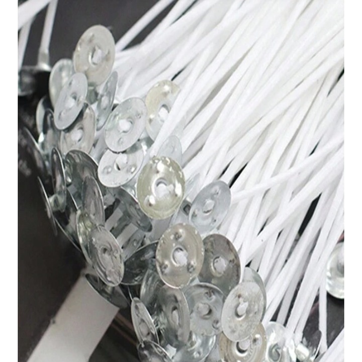 Set 10 bucati Fitil pentru Fabriecare Lumanari din Bumbac, 9 CM, Textil ...