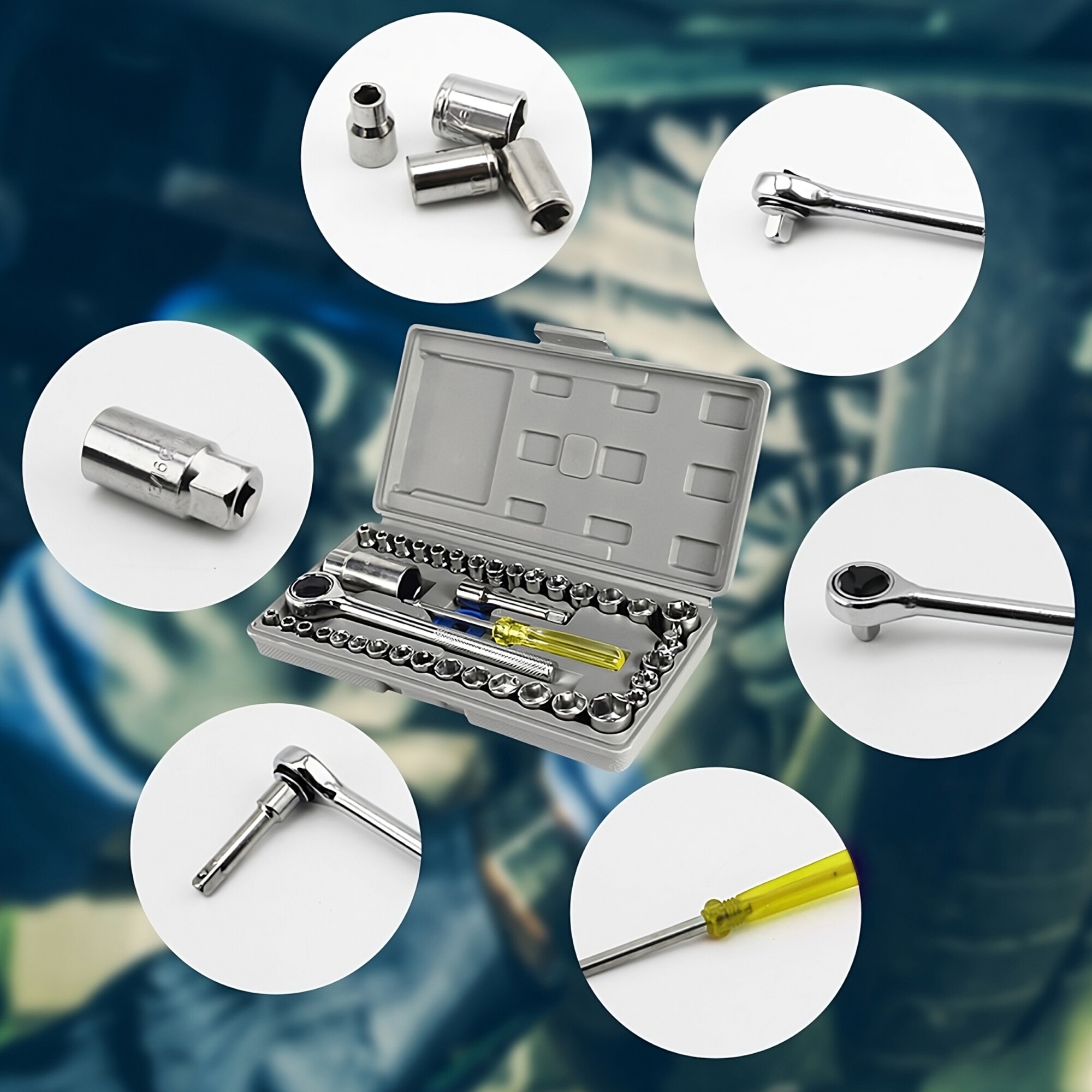 Set Trusa Scule Retoo HandyTools, 40 Piese, Otel, 34 Nasade Populare ...