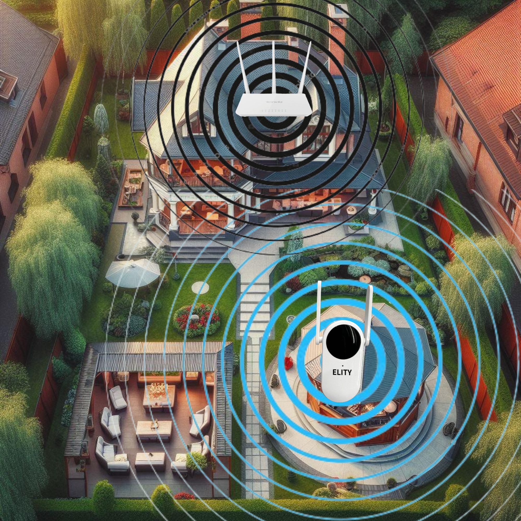 Amplificator Semnal Wireless, ELITY®, Range Extender Adaptor WiFi ...