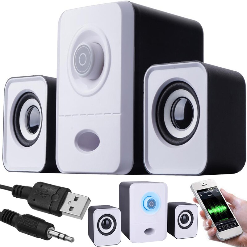 Boxe 2.1 cu USB si Jack 3.5 mm, Cablu 1.2m, Control Volum, 90Hz-18kHz ...