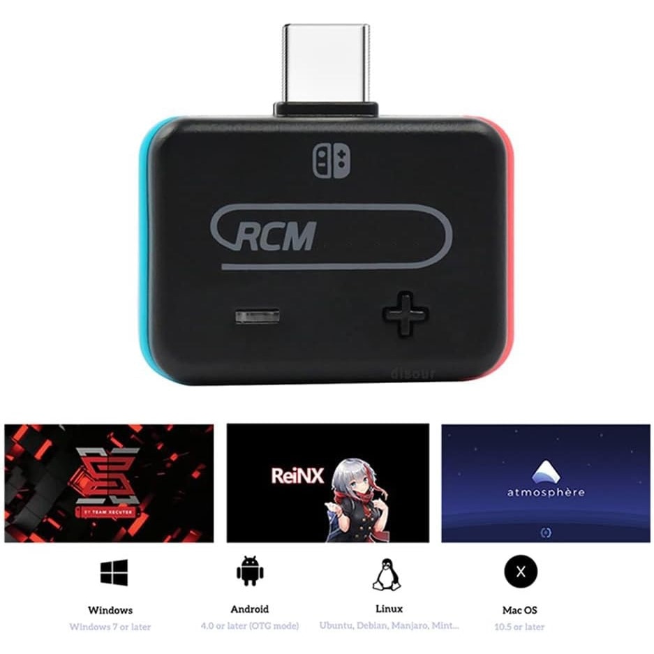 RCM Loader / Jig pentru Nintendo Switch, Built-in Atmosphere, ReiNX si ...
