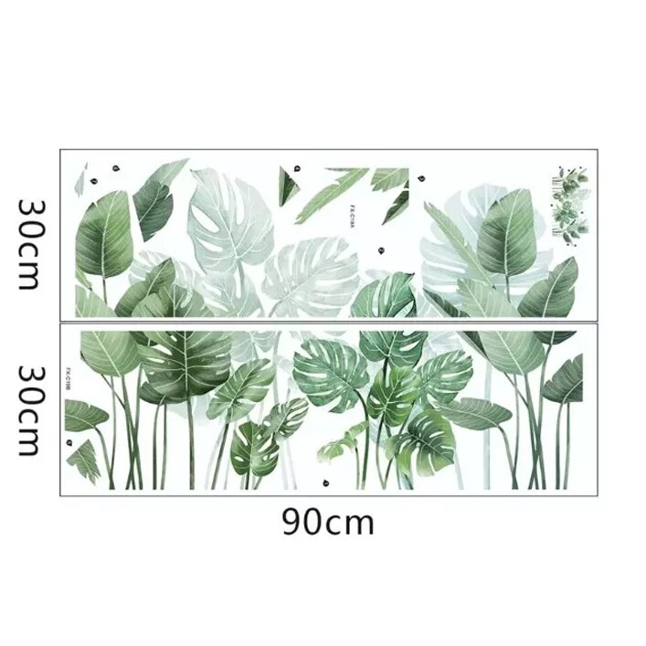 Sticker Decorativ Autoadeziv CCmax, Filodendron cu Frunze Despicate ...