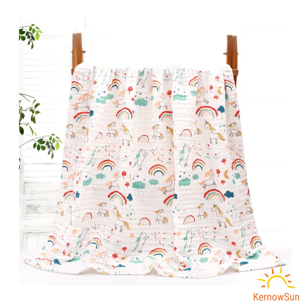 Prosop din muselina KERNOWSUN pentru copii 70x90cm, Animale - eMAG.ro