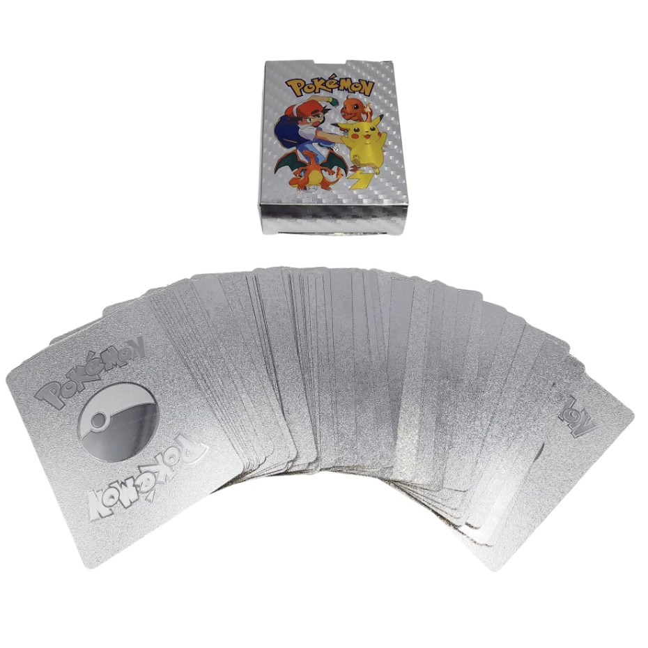 Set 55 cartonase argintii Pokemon - eMAG.ro