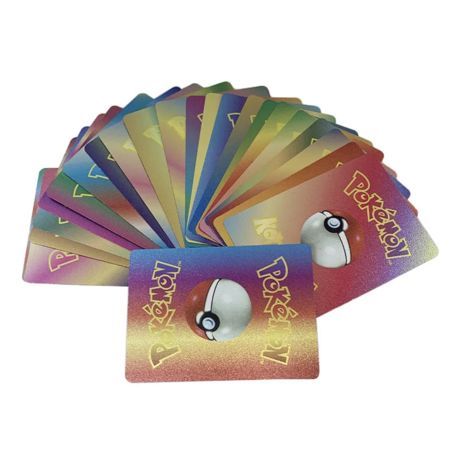Комплект от 55 многоцветни златни Pokemon карти - eMAG.bg