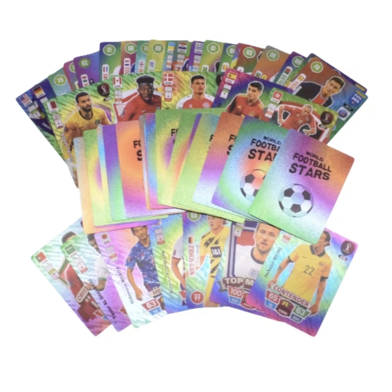 Set 55 cartonase multicolor golden Fotbalisti - World Football Stars ...