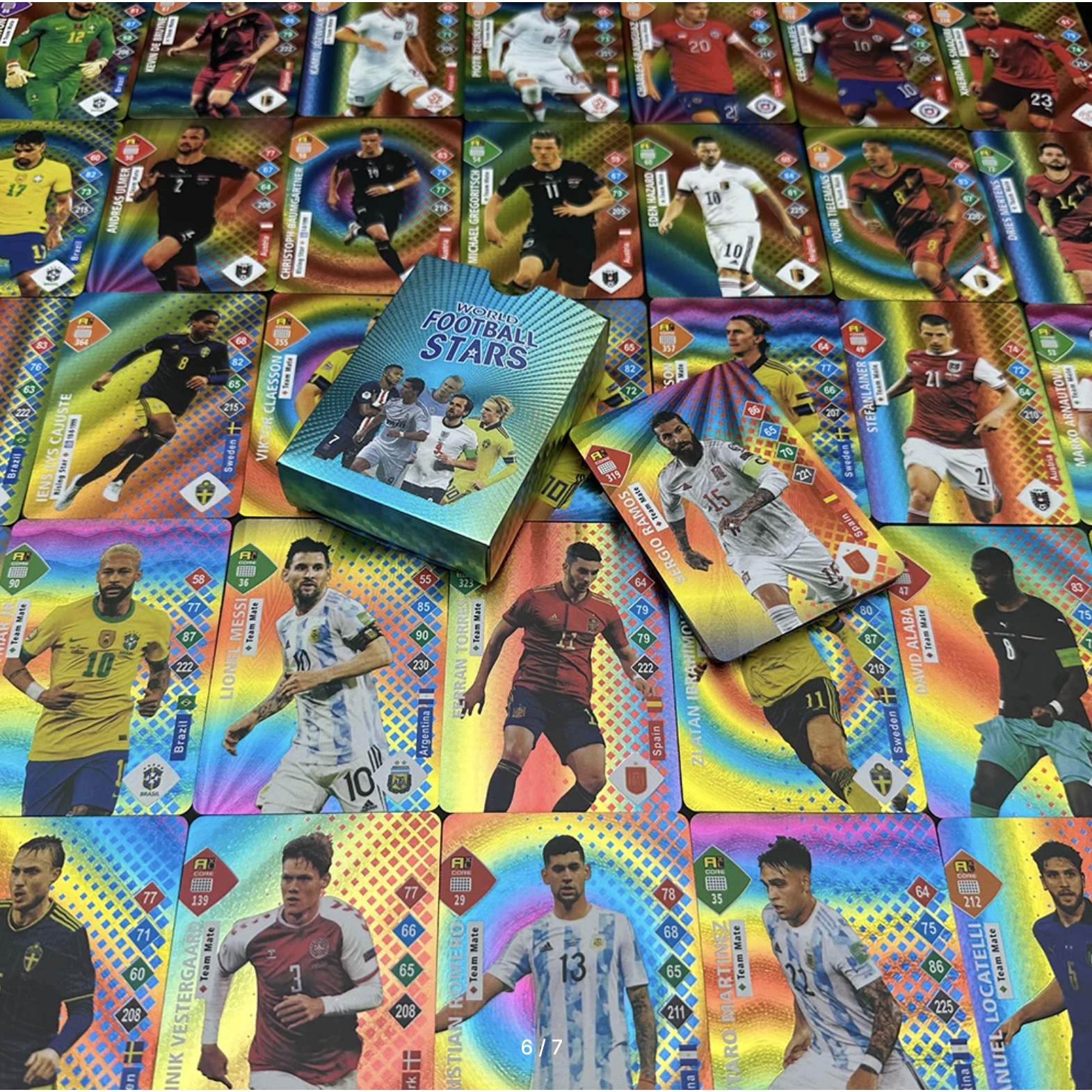 Set 55 cartonase multicolor golden Fotbalisti - World Football Stars ...