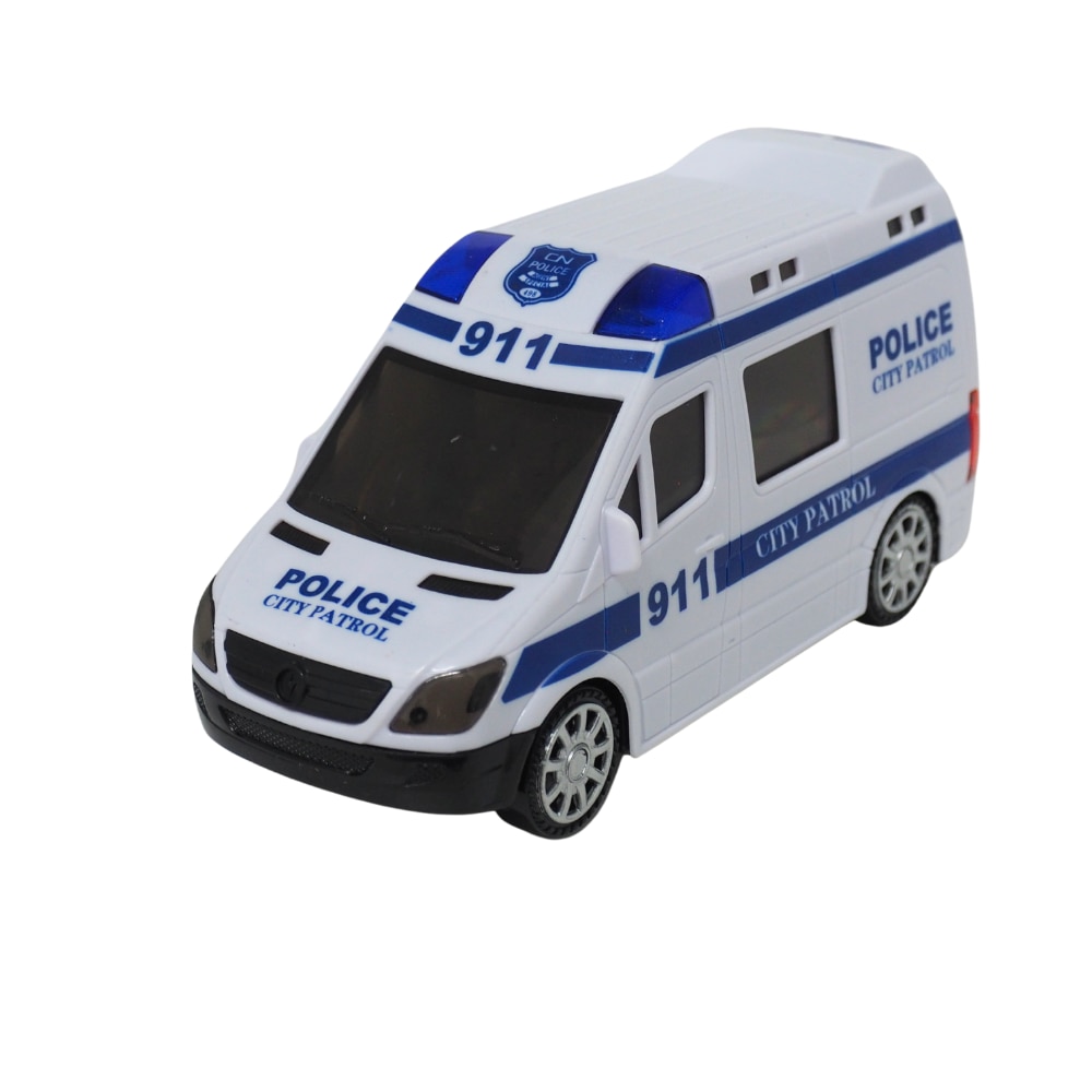 Masina duba politie, Onore, plastic, alb si albastru, 18 x 6 cm, 3 ...