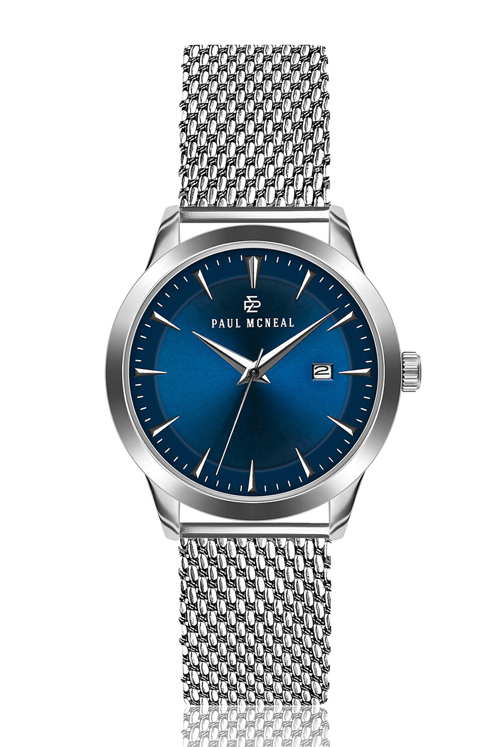 Paul McNeal, Часовник от неръждаема стомана с мрежеста верижка ...
