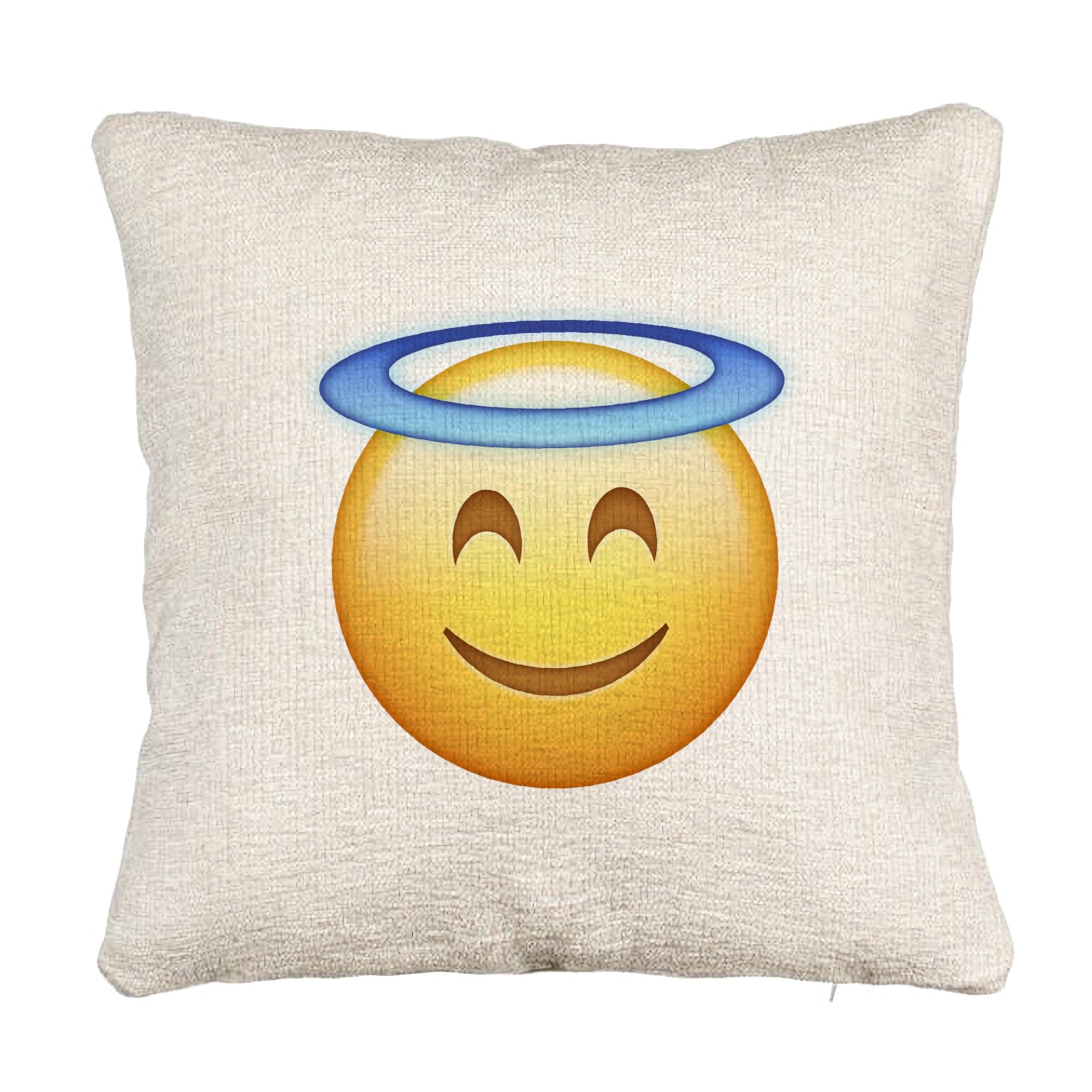 Декоративна възглавница за диван, модел Emoji Zen, 40x40 см, с цип ...