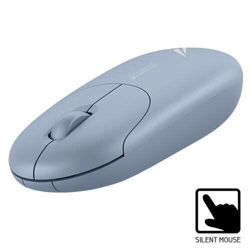 Mouse silentios, ALCATROZ, Wireless, Albastru deschis - eMAG.ro