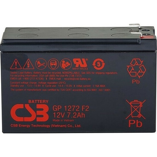 Baterie pentru UPS, CSB, GP1272, seria GP, 12V 7.2Ah, Negru - eMAG.ro