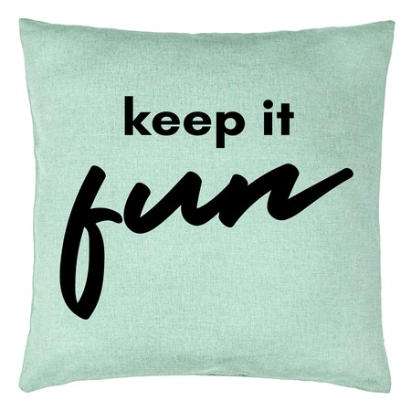 Декоративна възглавница, модел Keep it Fun, 40x40 см, ментово зелено ...
