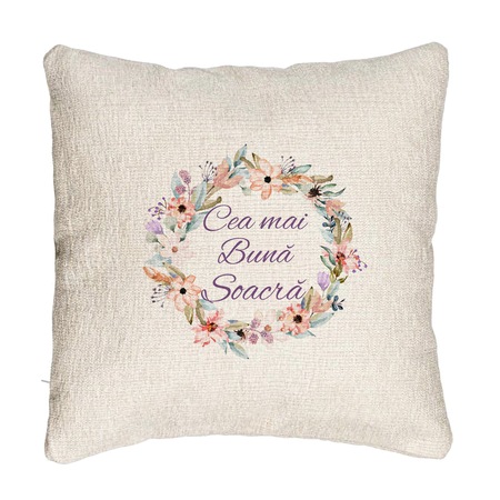 Perna Personalizata Canapea pentru Soacra 2, 40x40 cm, Cu fermoar - eMAG.ro