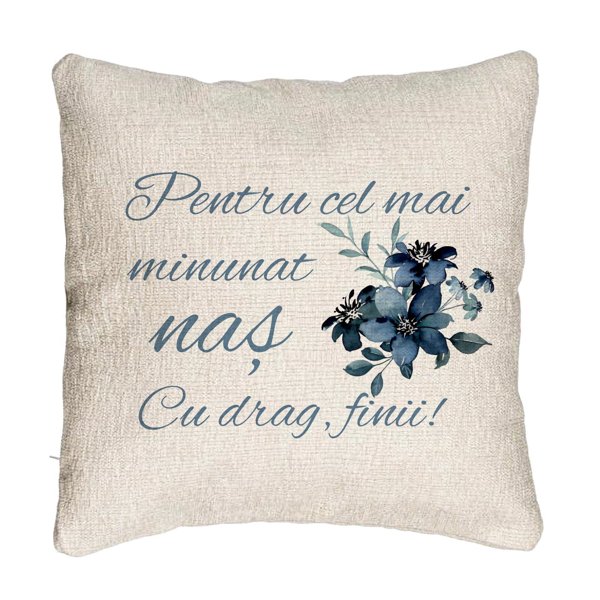 Perna Decorativa Canapea pentru Nas 1, 40x40 cm, Cu fermoar - eMAG.ro