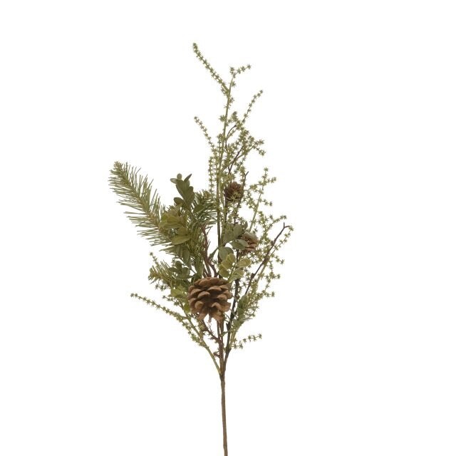 Crenguta artificiala brad/conuri/frunze, 70 cm - eMAG.ro