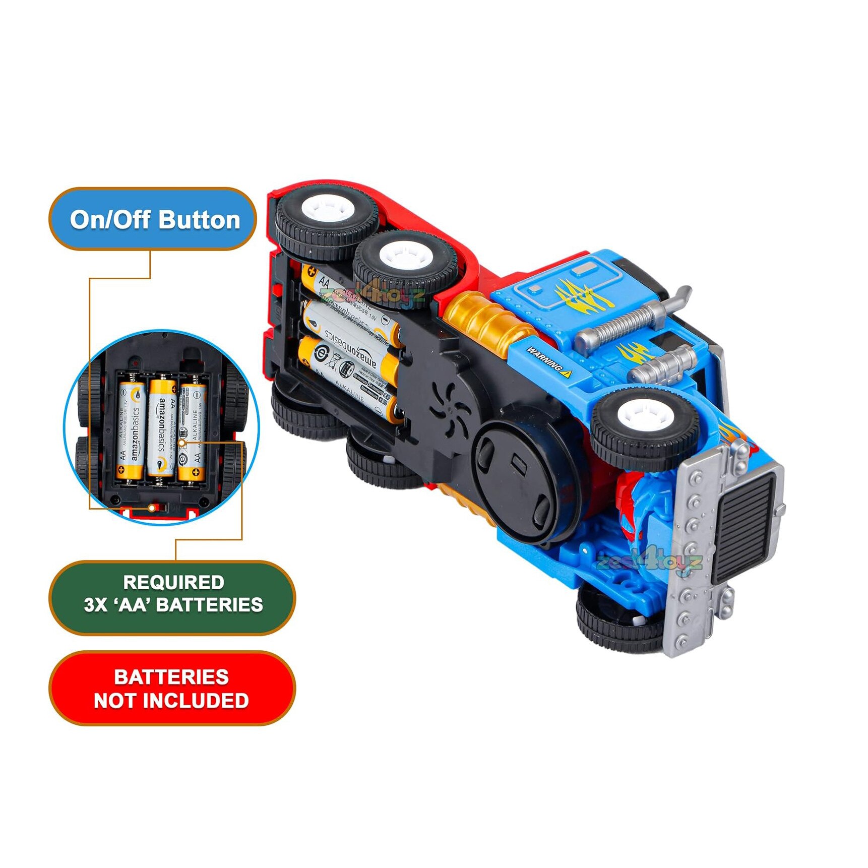 Детска играчка Камион TRANSFORMERS Робот със светлини 19x13 см - eMAG.bg