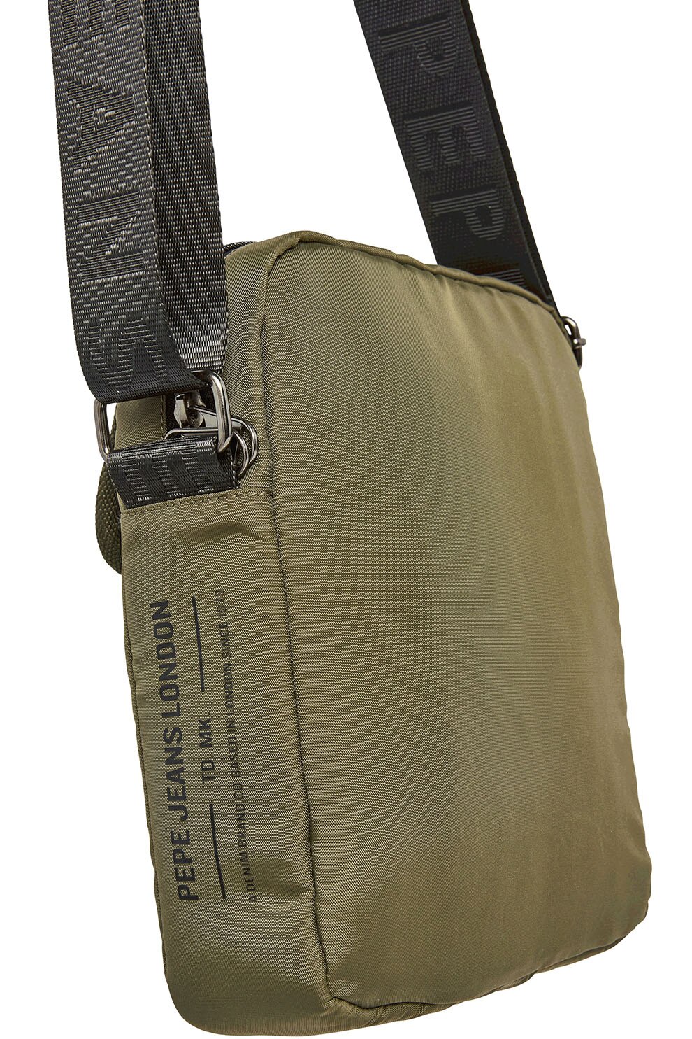 Pepe Jeans London, Geanta crossbody cu bareta cu logo Connor Core, Kaki ...