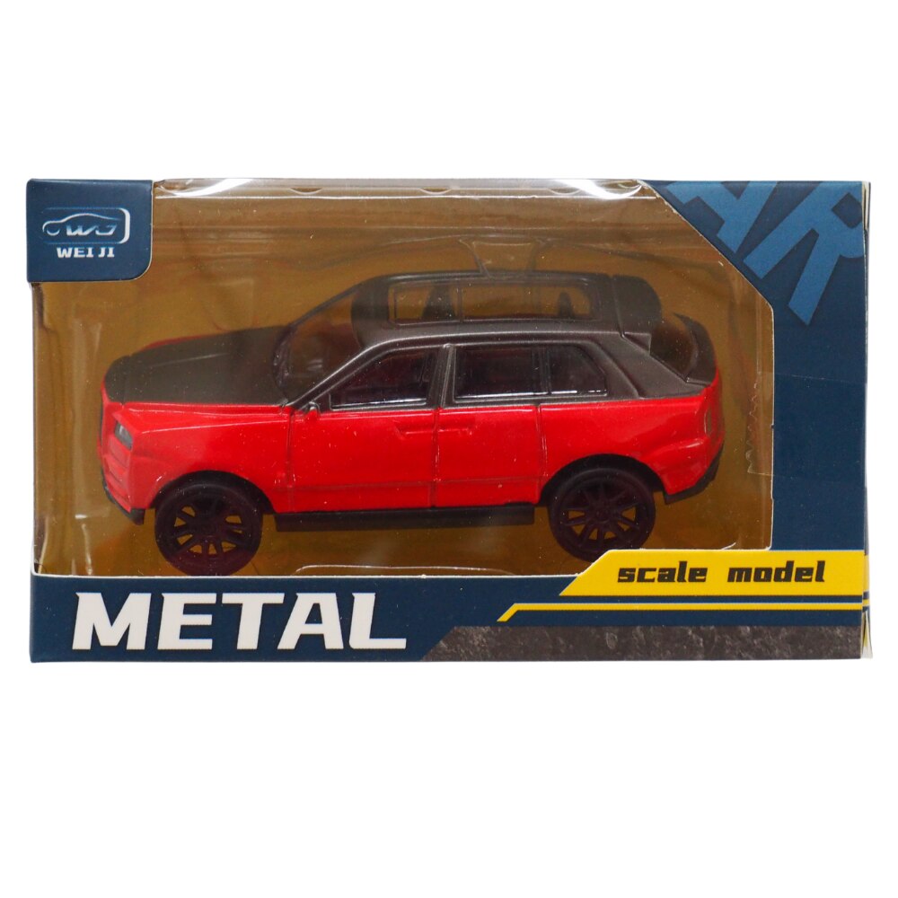 Masina SUV, Diecast, metal si plastic, rosu si gri, 9 x 3 cm, functie ...