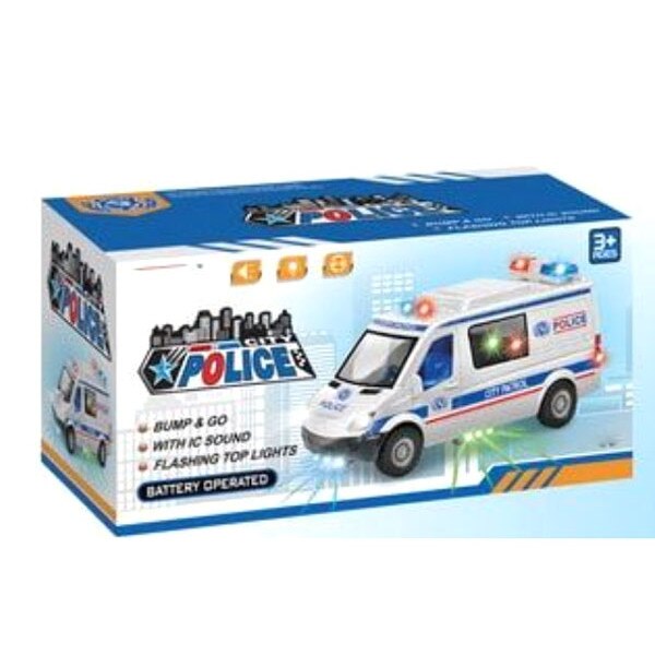 Masina duba politie muzicala cu lumini cu baterii - eMAG.ro