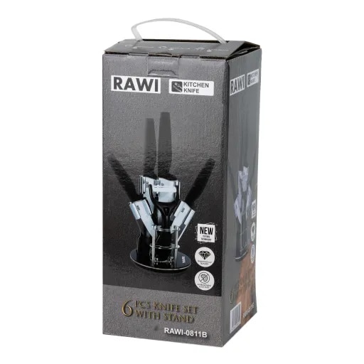 Set 5 cutite ceramica cu suport RAWI - eMAG.ro