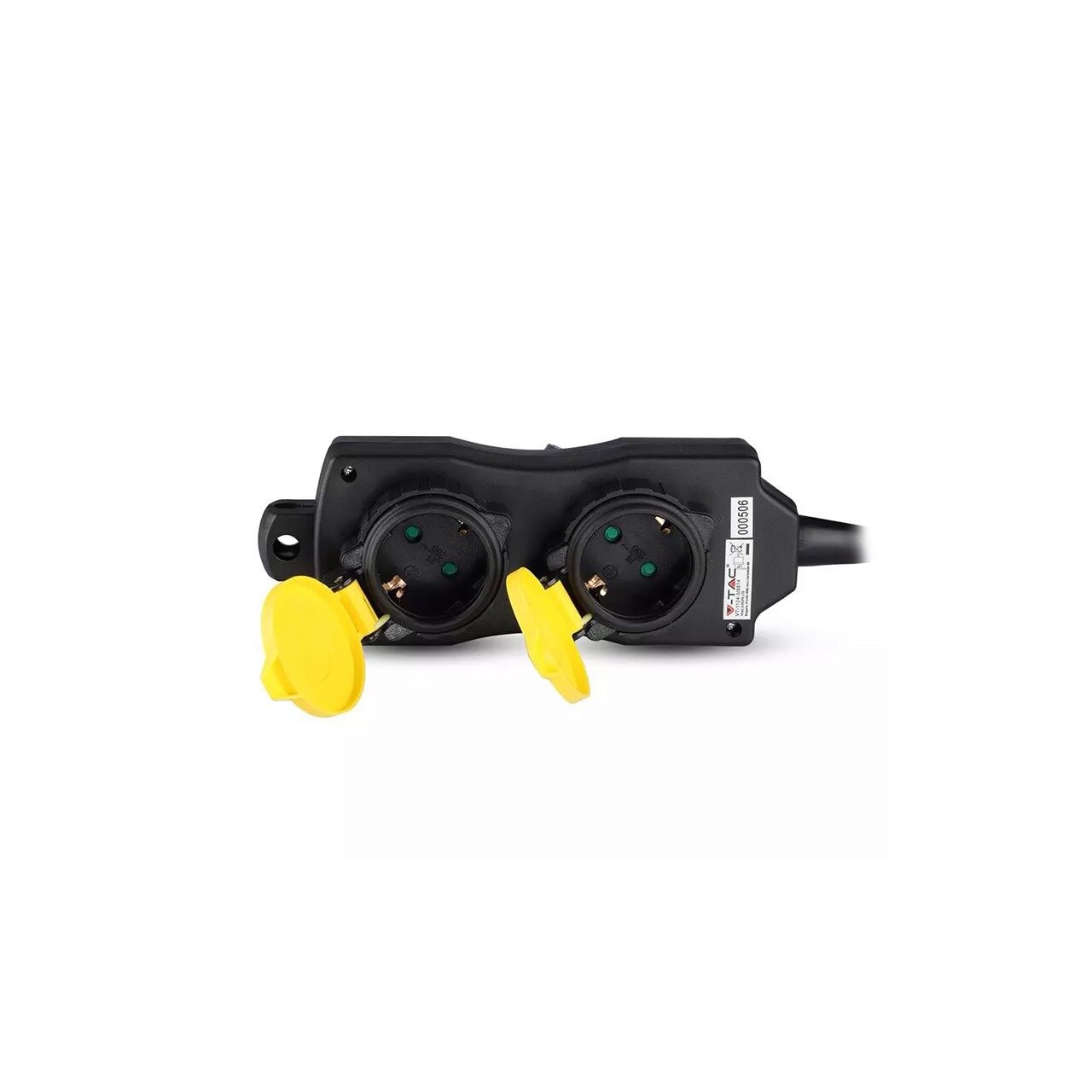 Prelungitor de exterior, 4 prize cu capac, IP44, lungime 3 m, 16A ...