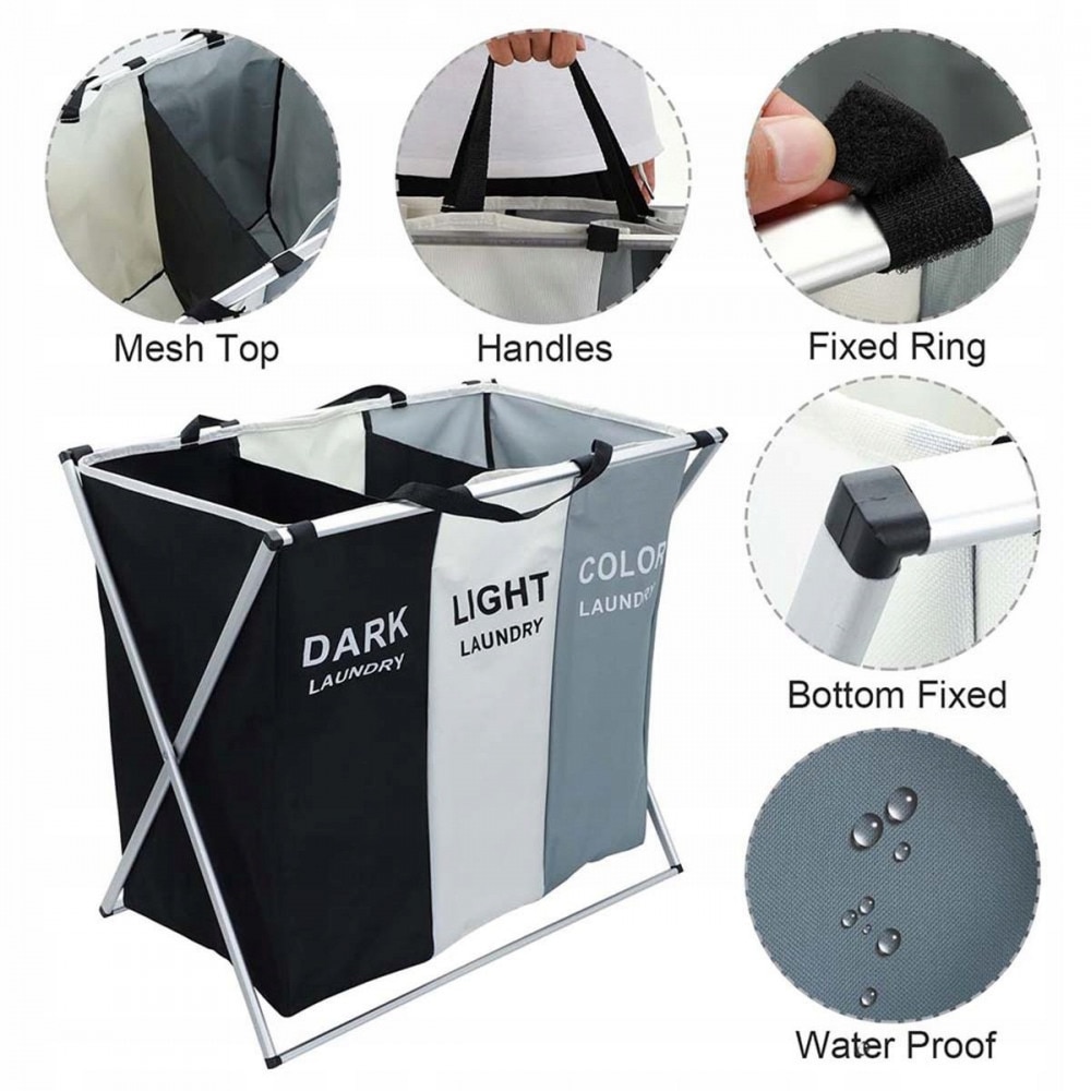 Cos de rufe, pliabil, 3 culori - eMAG.ro