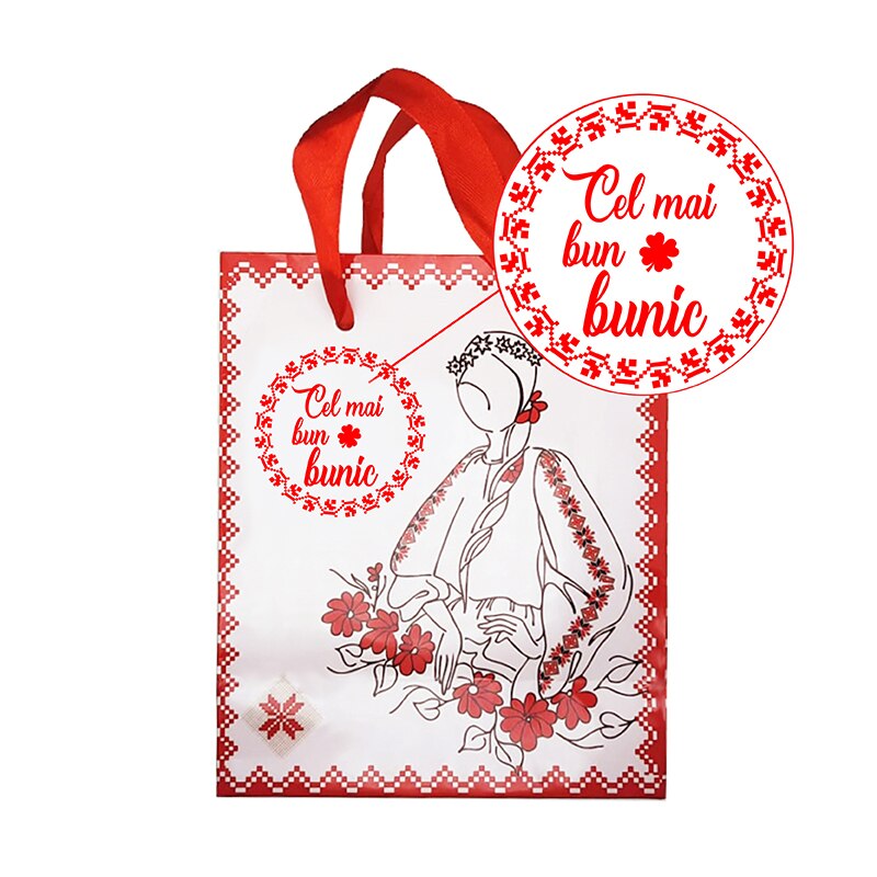 Punguta Cadou Doamna Primavara Cel mai bun Bunic, 12x14.5x6cm - eMAG.ro