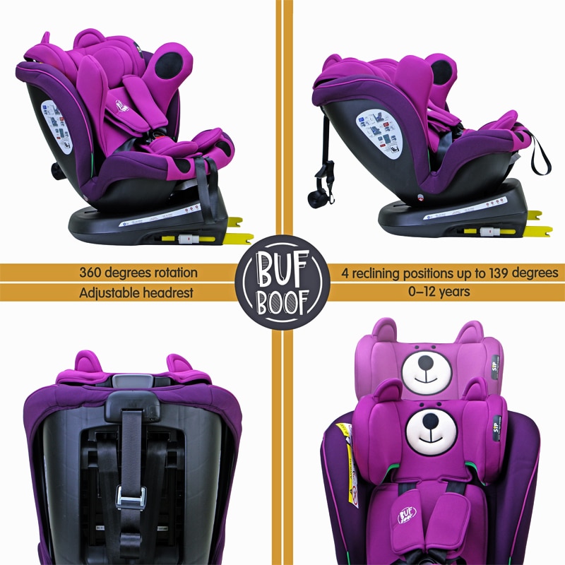 BUF BOOF TWT Plus iSize ISOFIX 360 fokba elfordítható autós gyerekülés ...