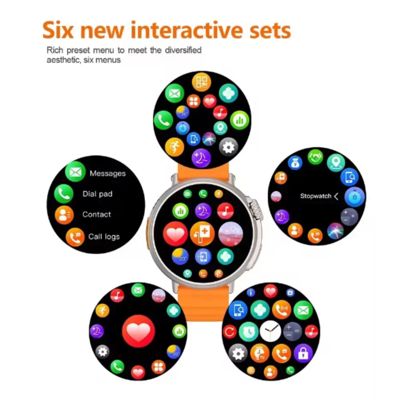 Ceas SmartWatch RoHs™ Ultra Sphere Watch, 1.6 IPS Retina Display, Apel ...